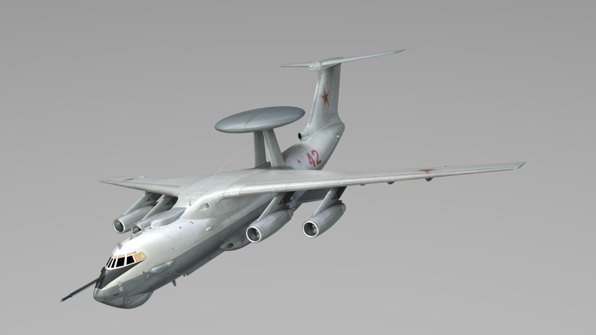 Russian Beriev A-50 Aircraft 3d Lwo