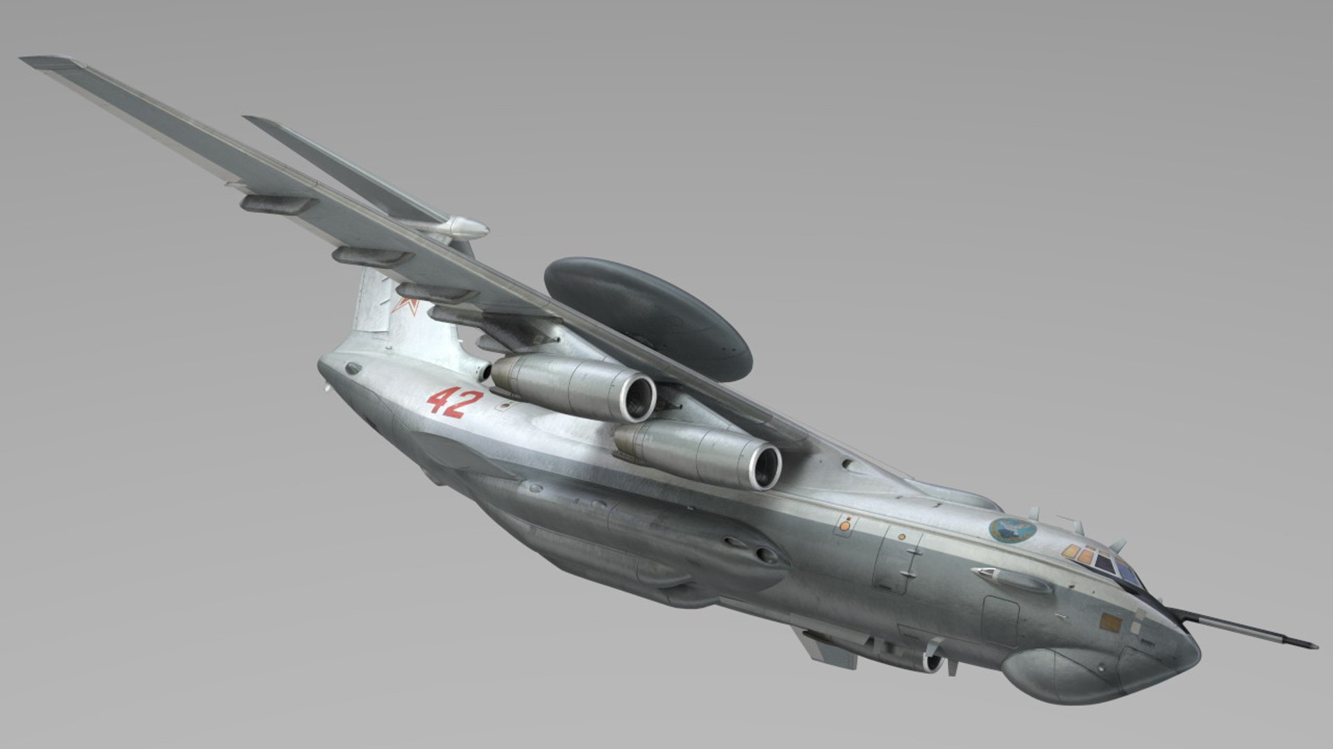 Russian Beriev A-50 Aircraft 3d Lwo