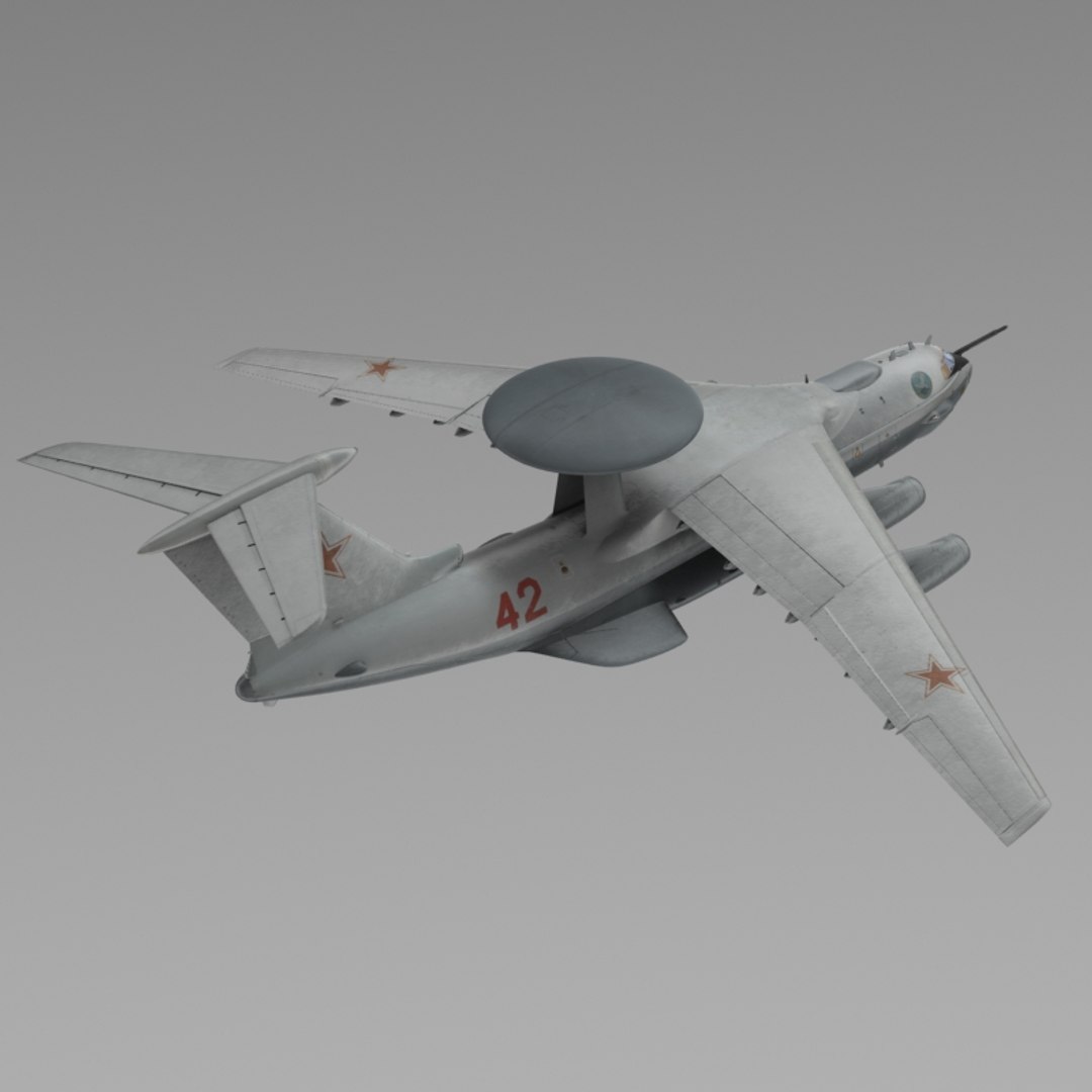 Russian Beriev A-50 Aircraft 3d Lwo