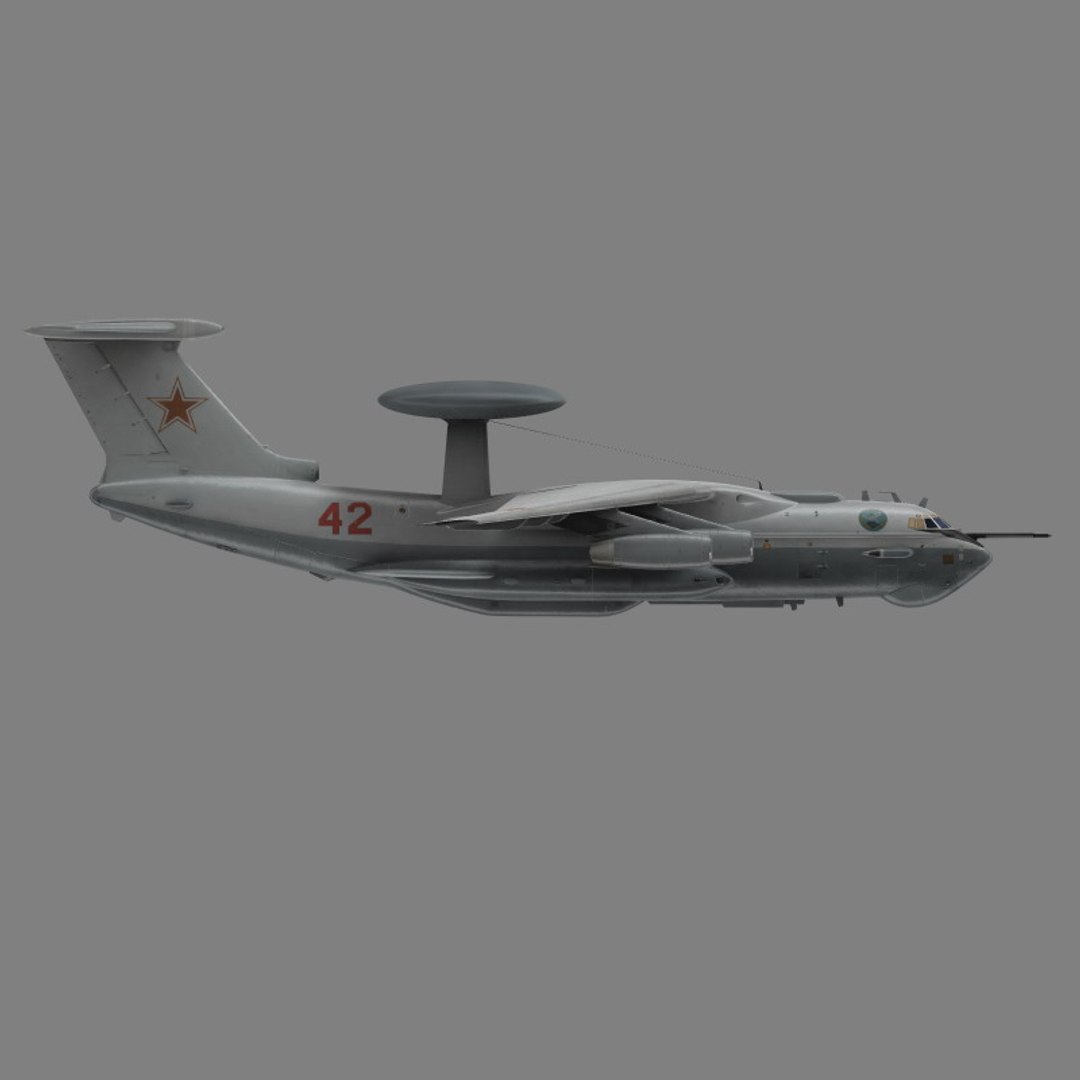 Russian Beriev A-50 Aircraft 3d Lwo