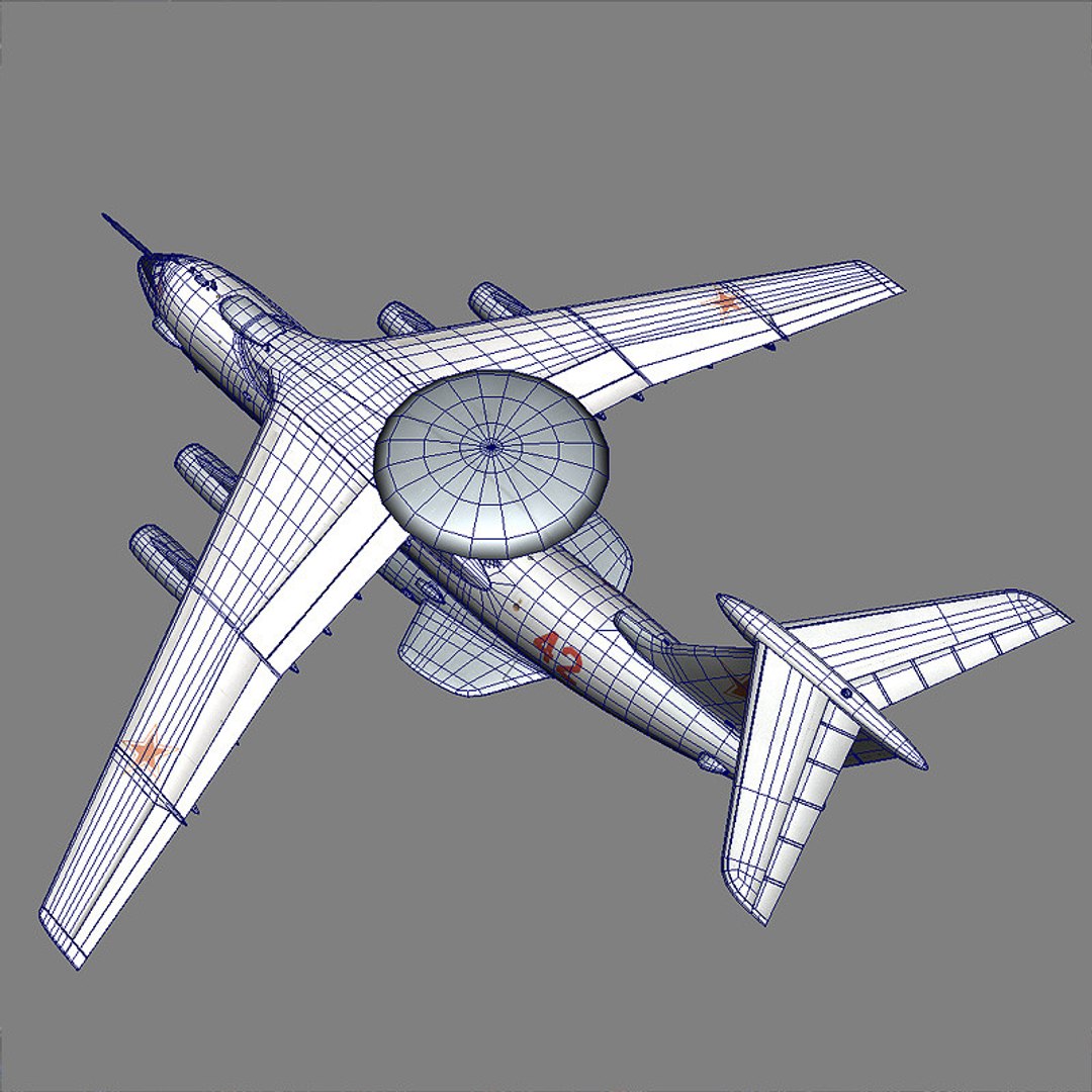 Russian Beriev A-50 Aircraft 3d Lwo