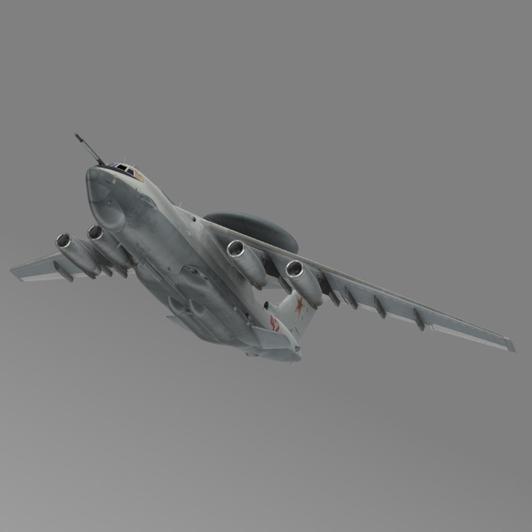 Russian Beriev A-50 Aircraft 3d Lwo
