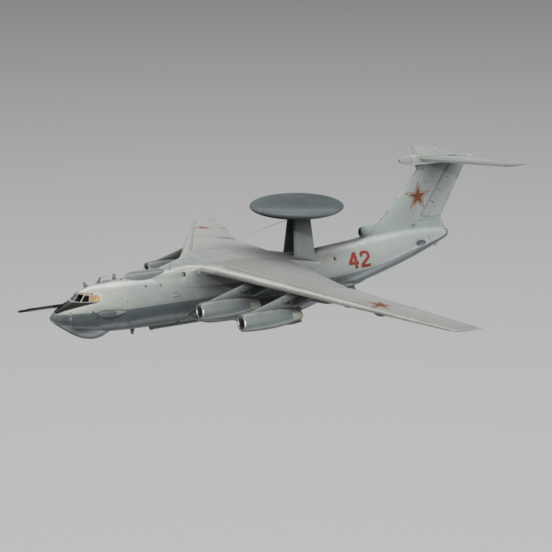 Russian Beriev A-50 Aircraft 3d Lwo