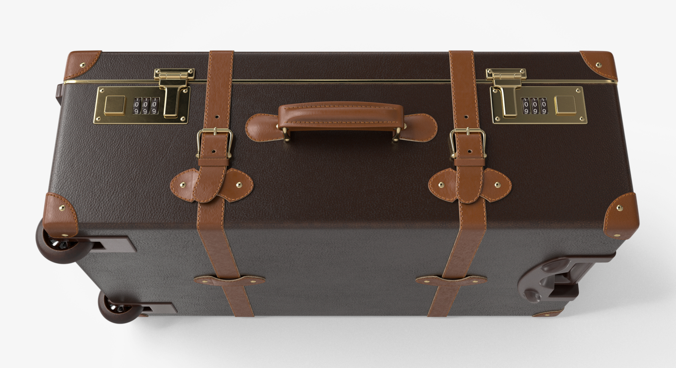 3D modern leather suitcase model - TurboSquid 1340586