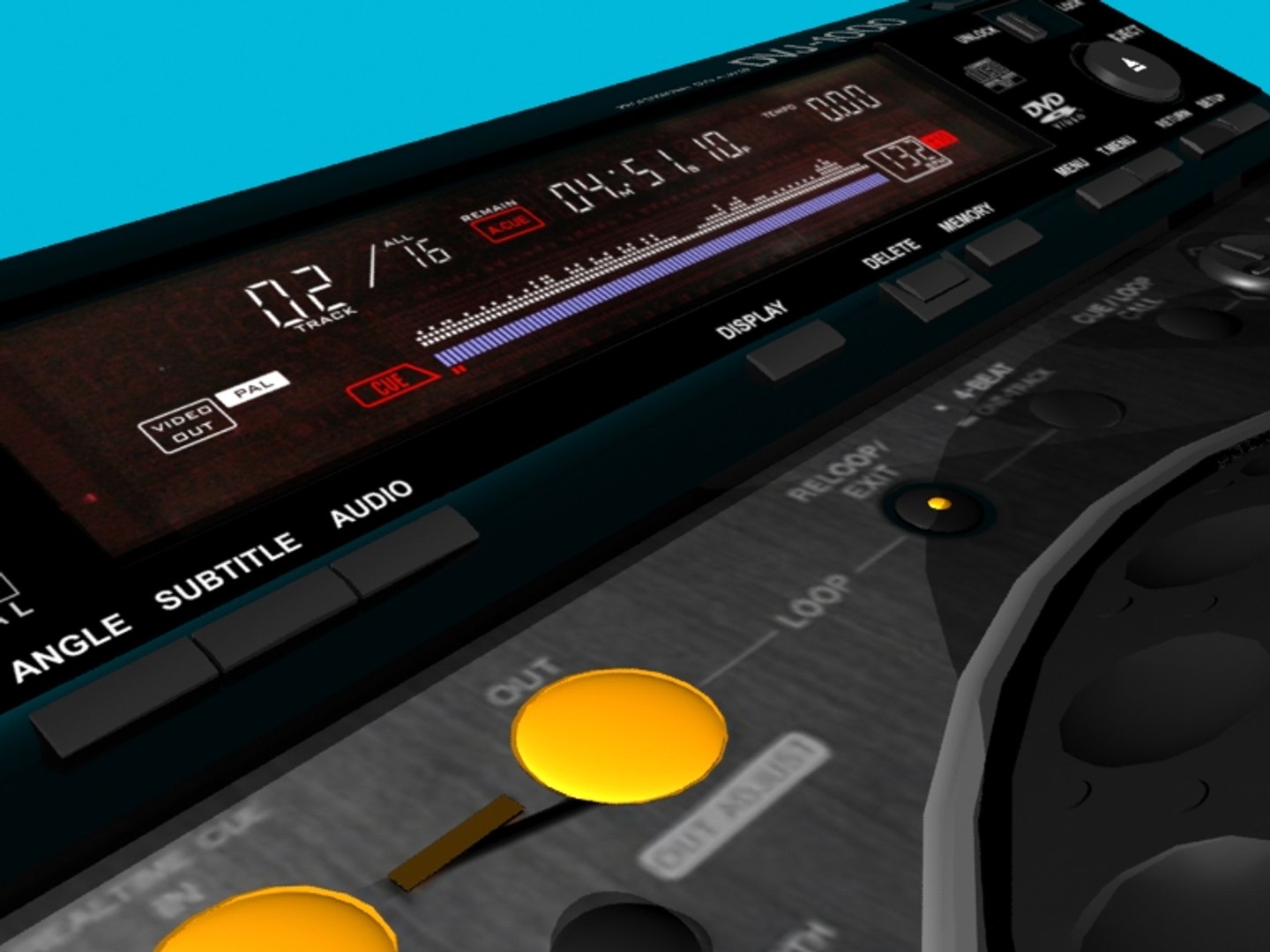 Pioneer Dvj-1000 Vj 3d Model