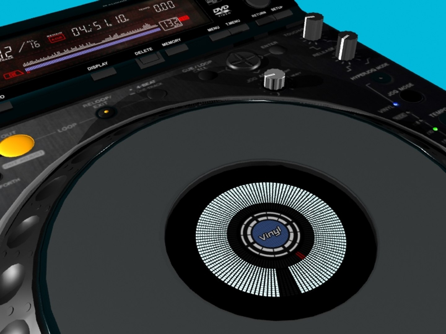 Pioneer Dvj-1000 Vj 3d Model