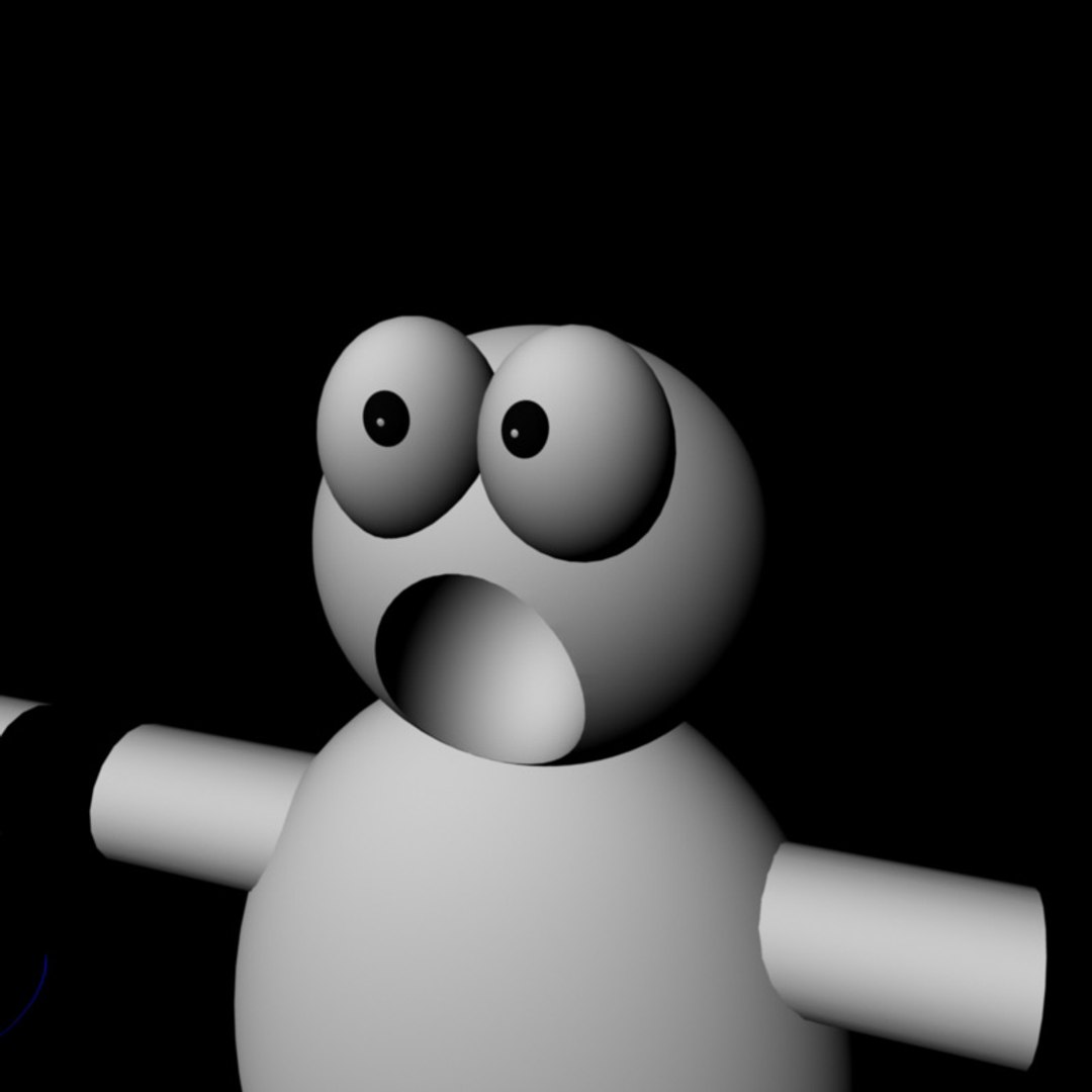 Free Obj Model Cartoon Face