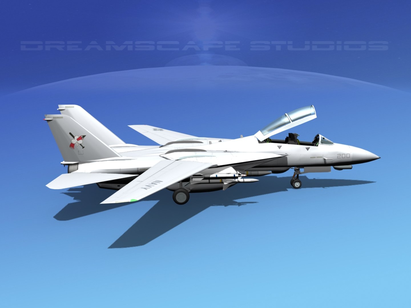 3d Grumman Tomcat F-14d Fighter Model