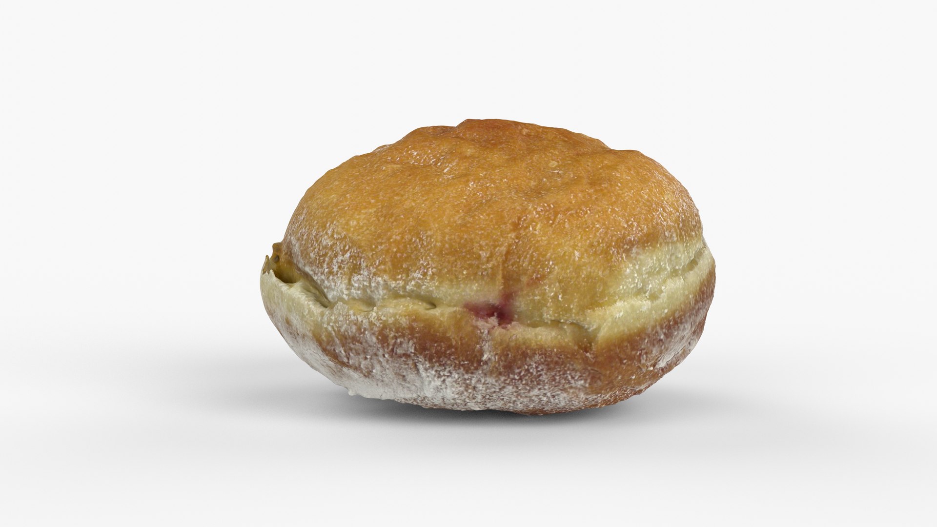 Photorealistic 3D Scan Of Jelly Donut Or German Jam Doughnut 3D Model ...