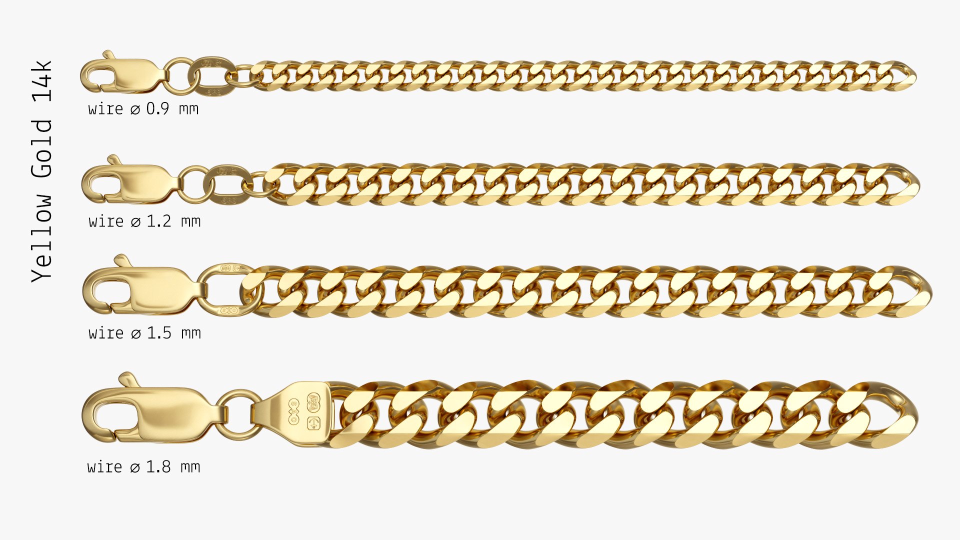 Diamond Cut Curb Chain 3D - TurboSquid 1713256