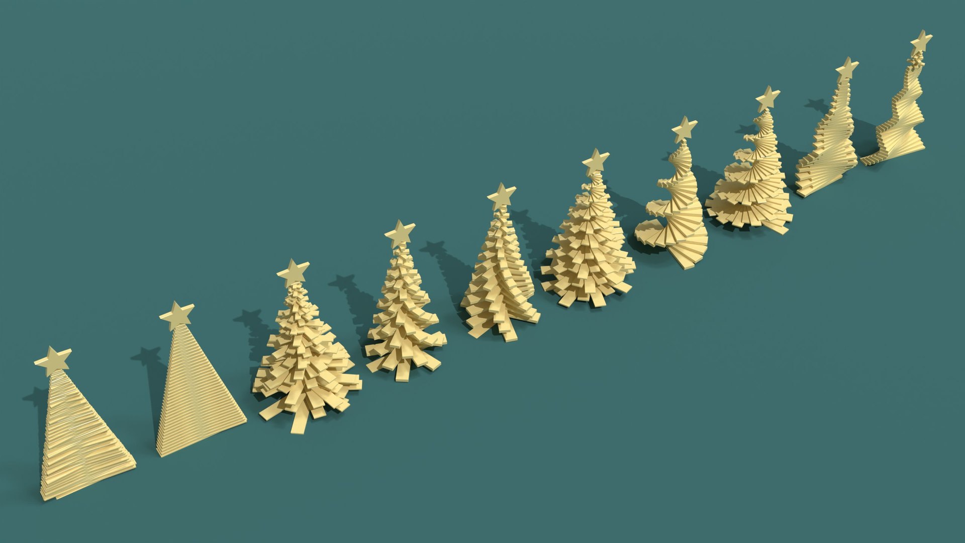 Kitbash Christmas Trees 3D - TurboSquid 2137030