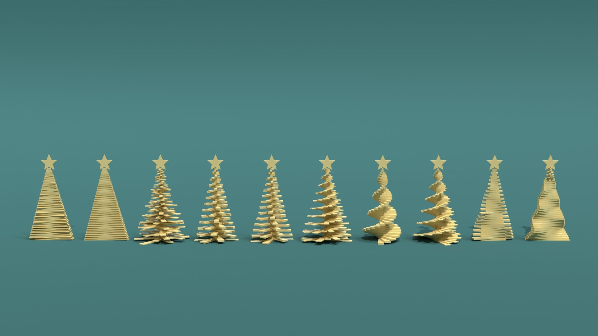 Kitbash Christmas Trees 3D - TurboSquid 2137030