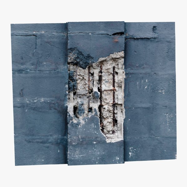 Destroyed wall lp 3D - TurboSquid 1690926