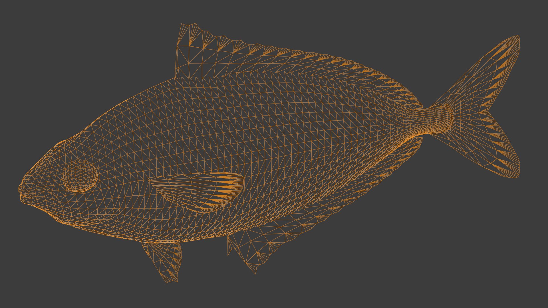 Nuchequula Nuchalis Swimming 3d Model