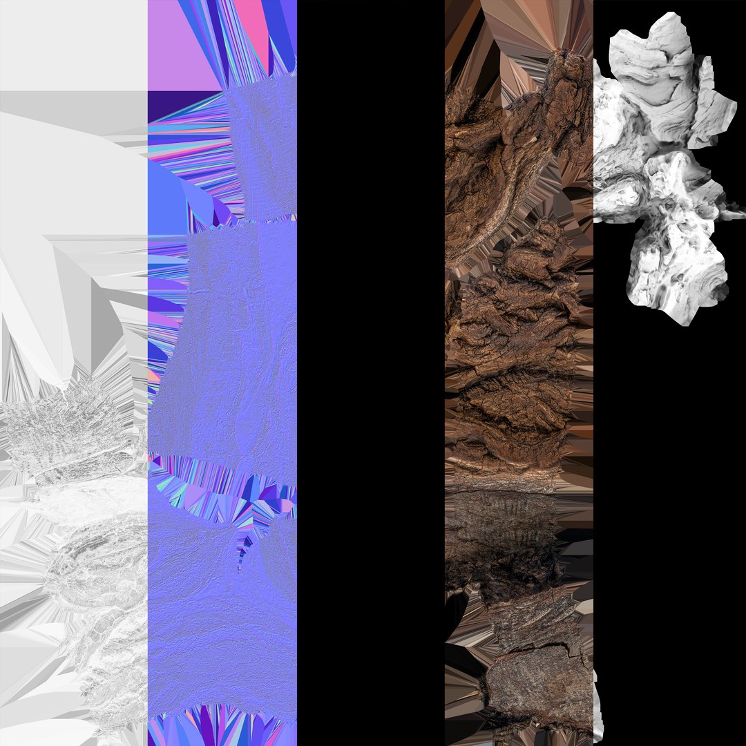 3D Broken Tree Bark Piece 02 Model - TurboSquid 2217738