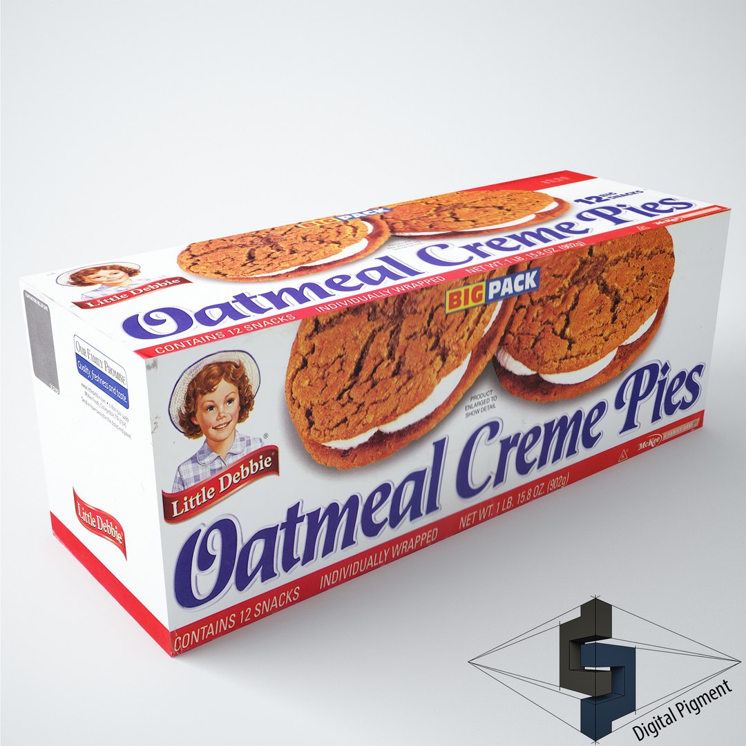 Little Debbie Oatmeal Cream 3d Max