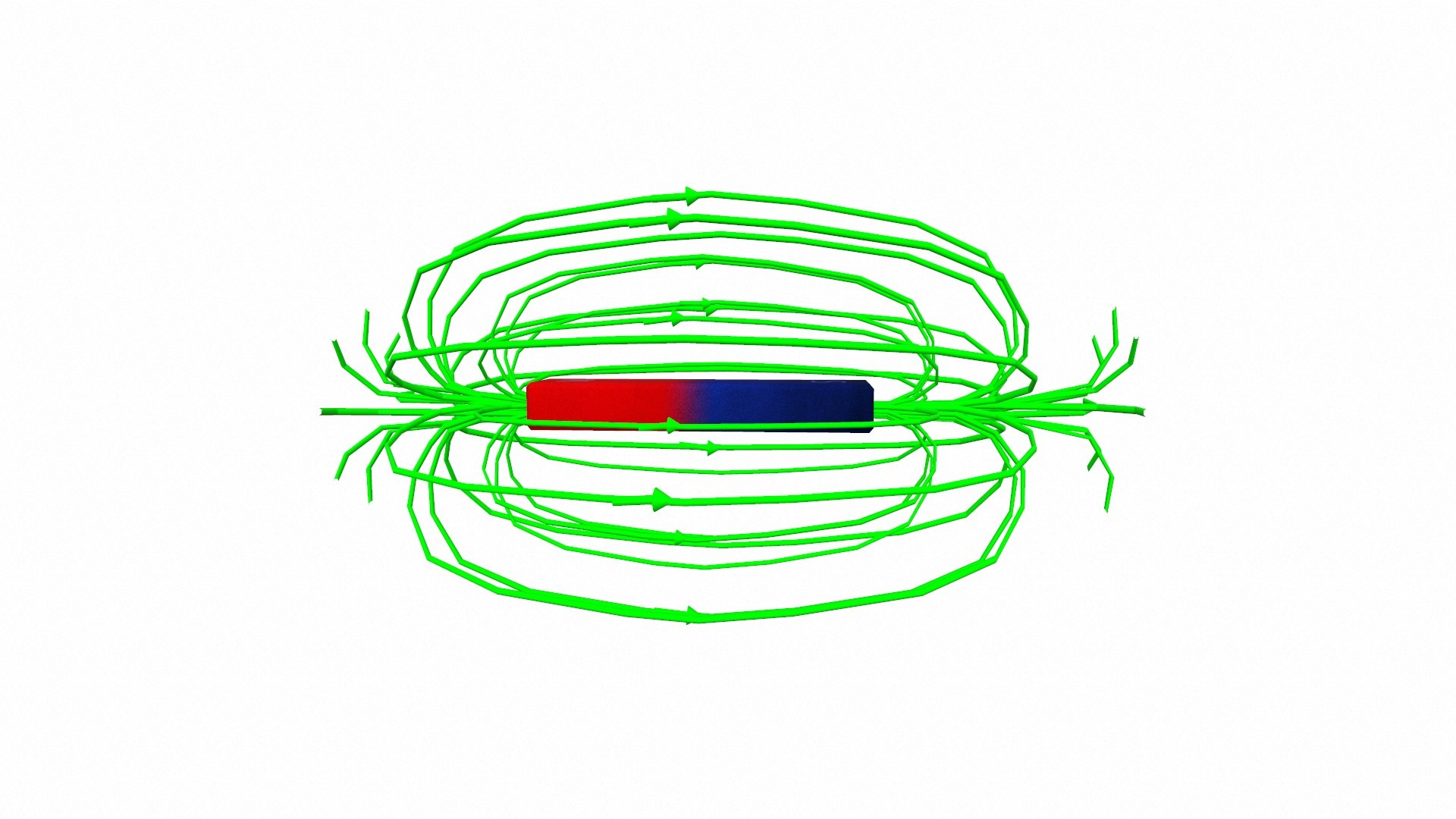 Magnetic Field Rectangle Bar Magnet 3D Model - TurboSquid 2355255