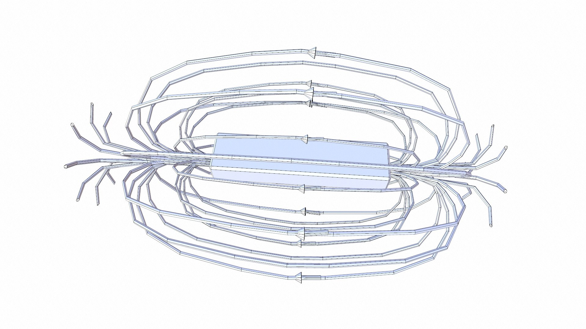 Magnetic Field Rectangle Bar Magnet 3D Model - TurboSquid 2355255