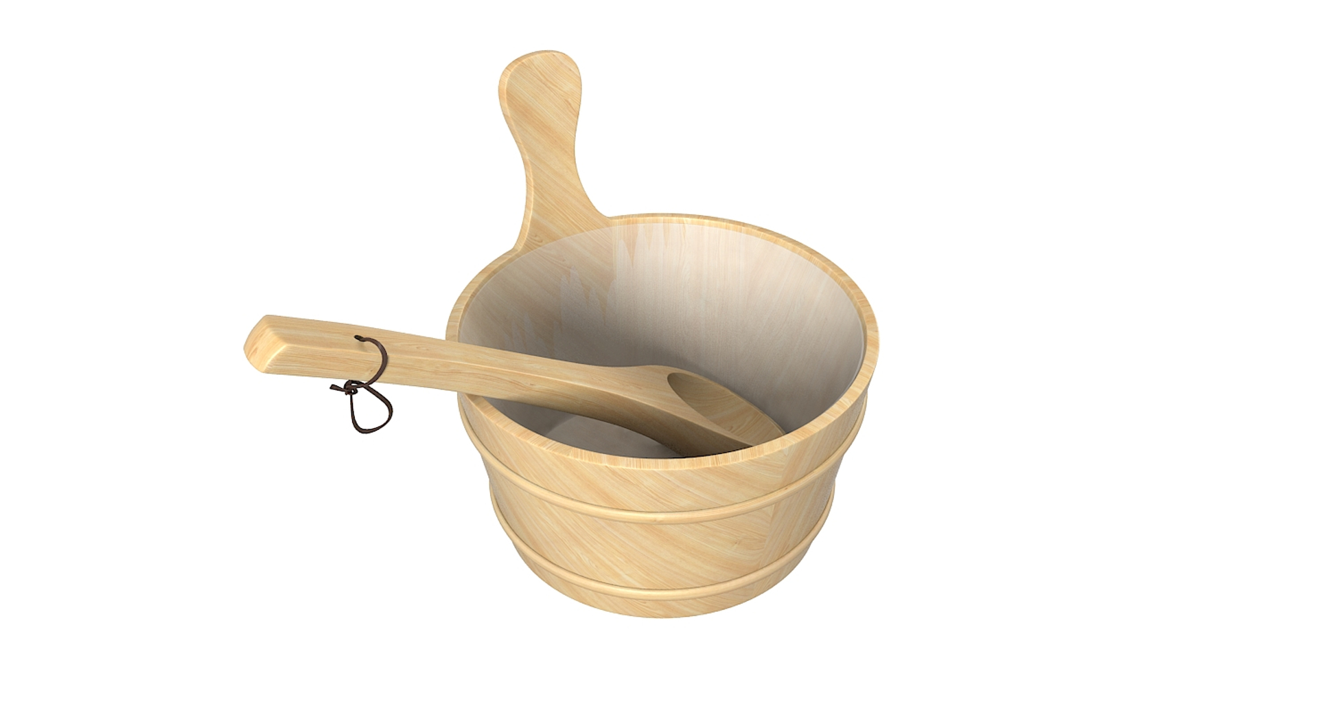 3D sauna bucket ladle - TurboSquid 1421989