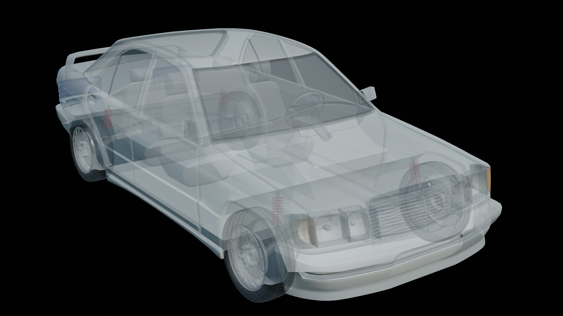 Mercedes 190e 3D Model - TurboSquid 2000063