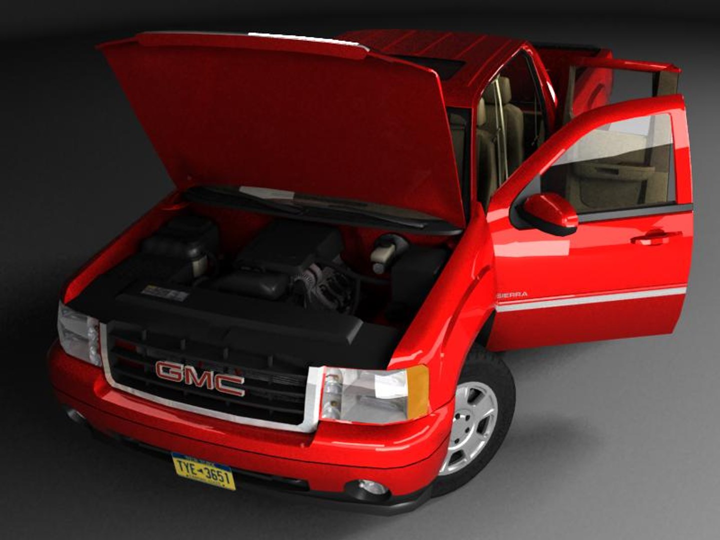 3d Model Gmc Sierra Extcab Gmt900