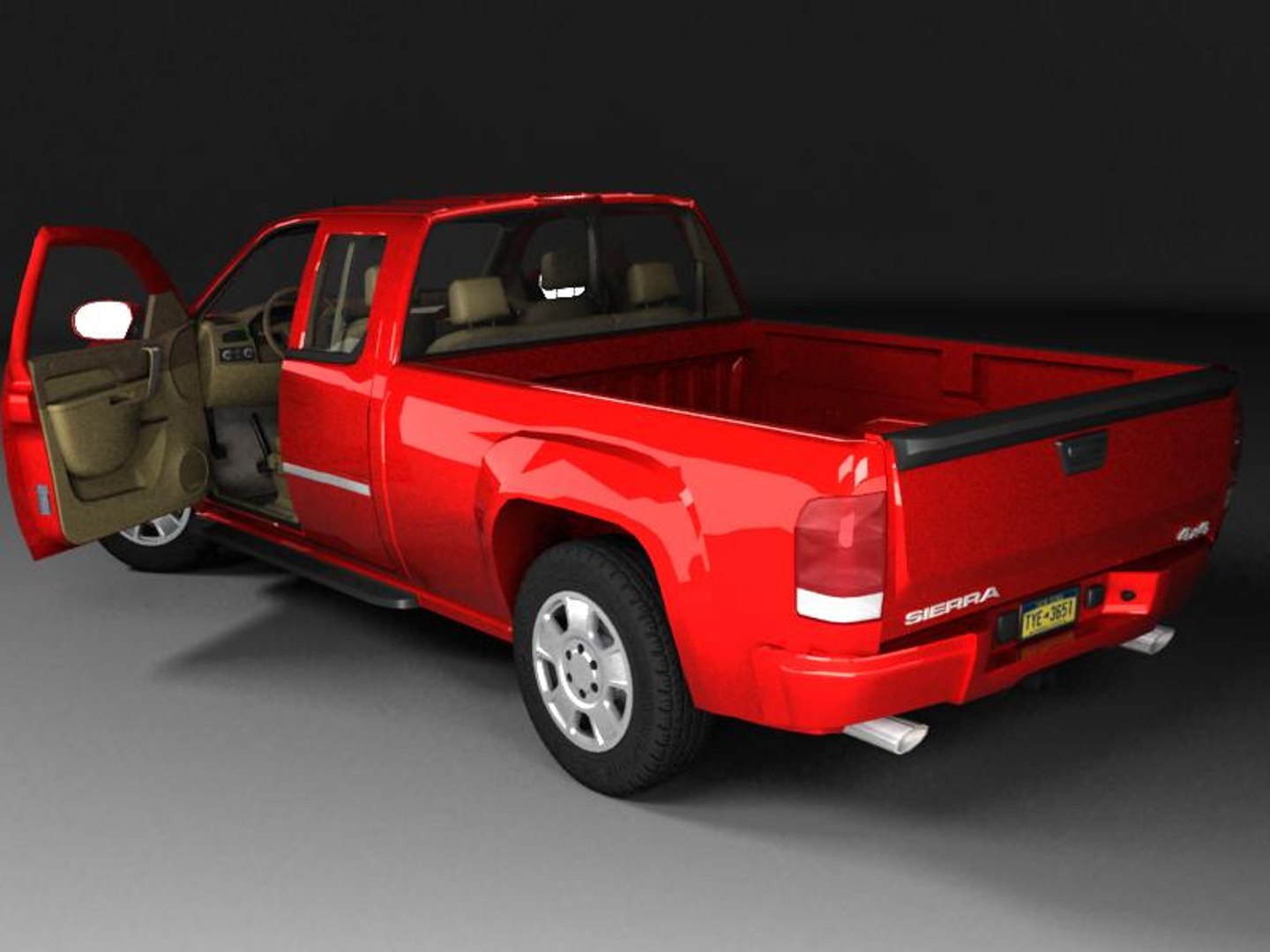3d Model Gmc Sierra Extcab Gmt900