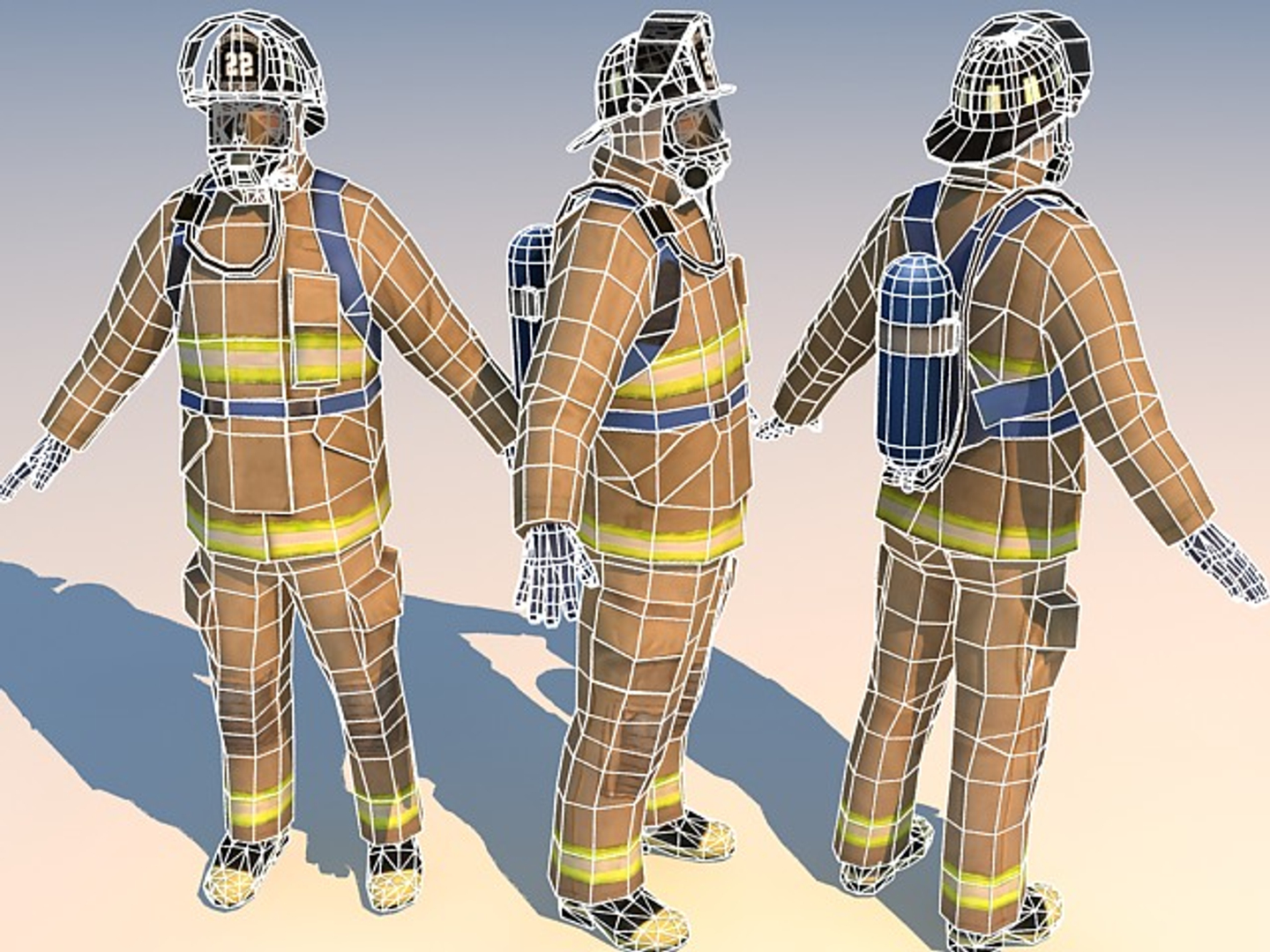 fireman 01 3d model