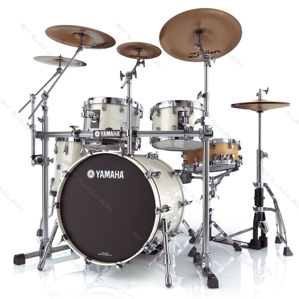 3d model yamaha drums set