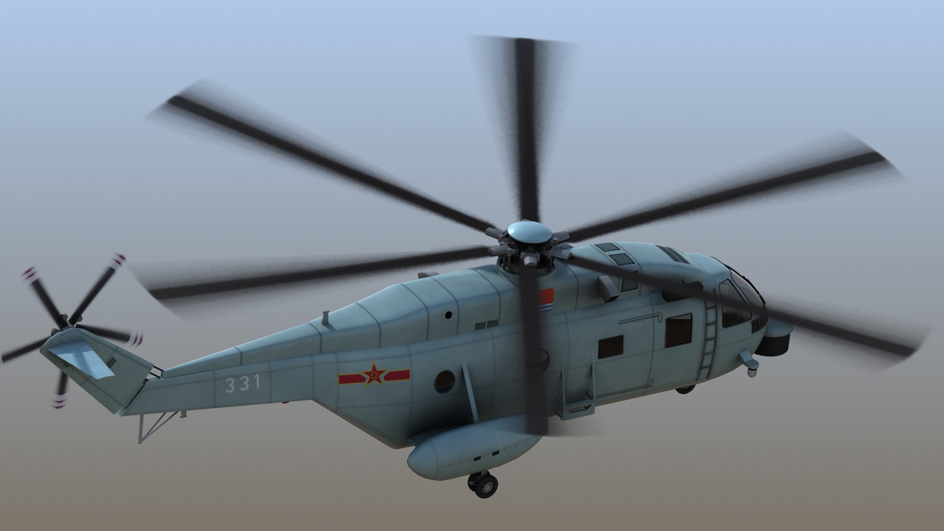 3D z-18f asw helicopter - TurboSquid 1563644