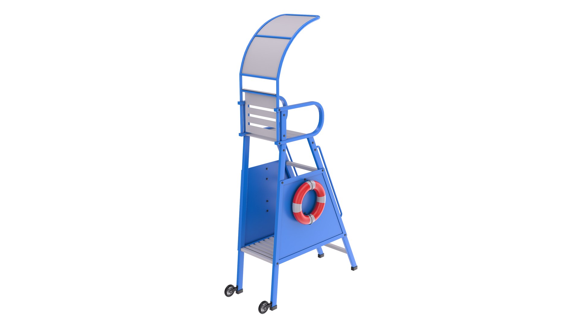 3D Lifeguard Station And Lifeguard Chair - TurboSquid 2096712