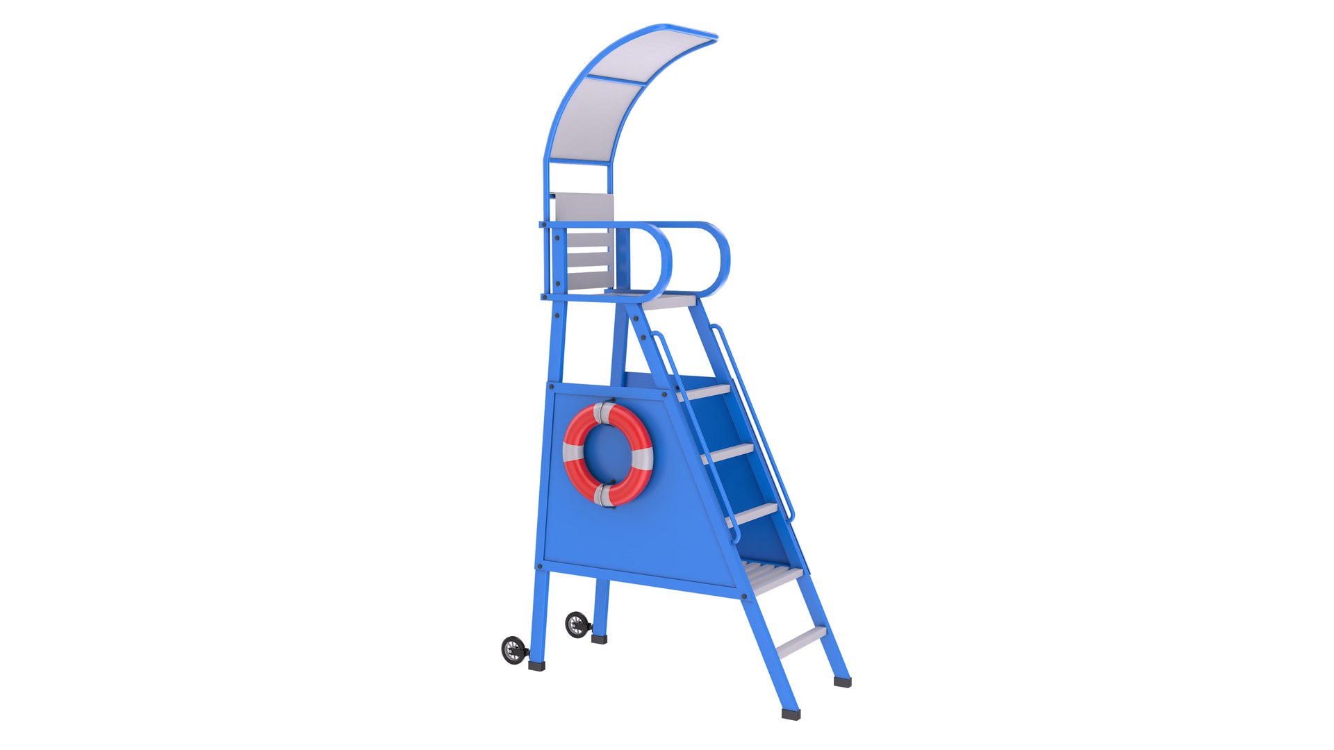 3D Lifeguard Station and Lifeguard Chair - TurboSquid 2096712