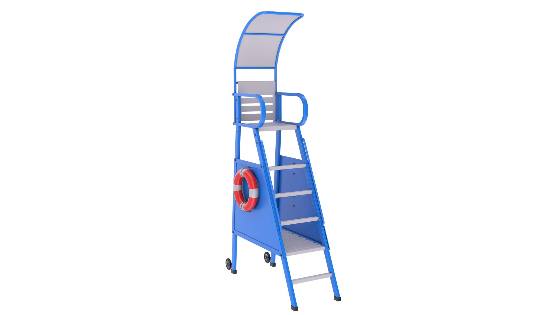 3D Lifeguard Station And Lifeguard Chair - TurboSquid 2096712