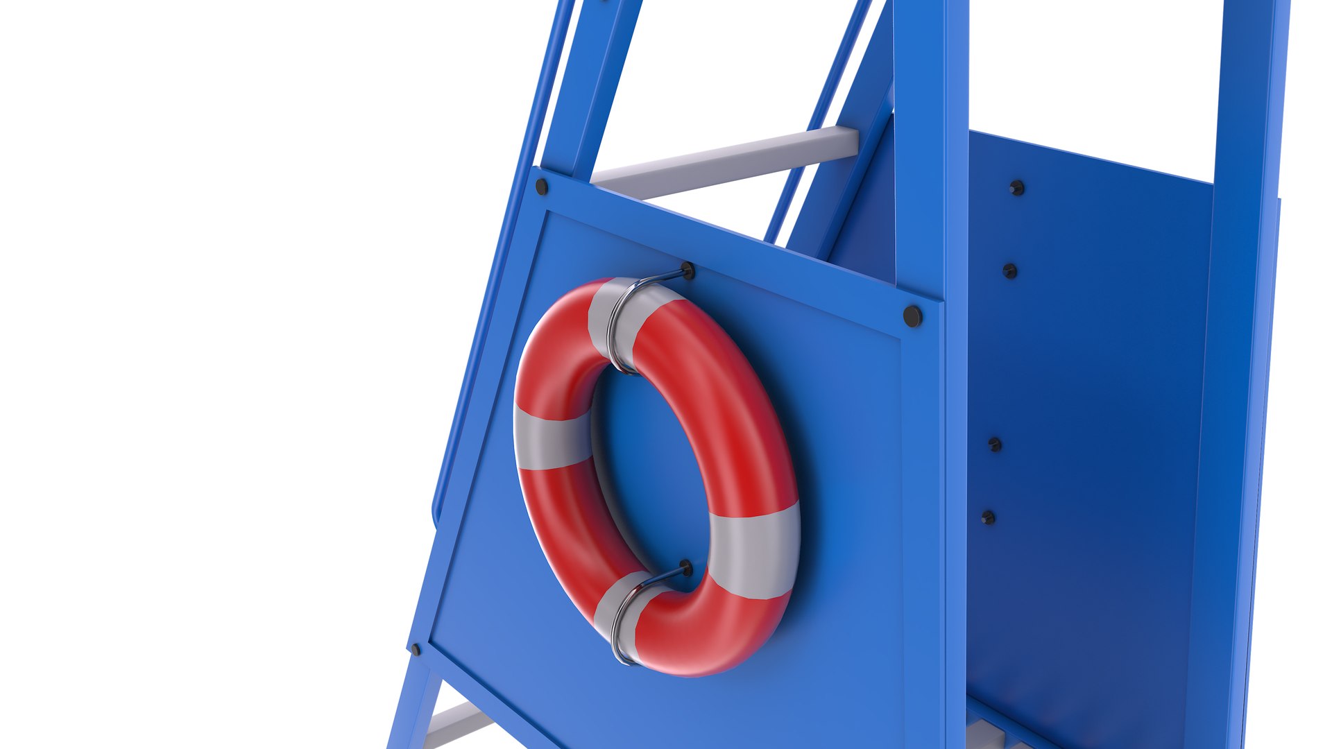 3D Lifeguard Station And Lifeguard Chair - TurboSquid 2096712