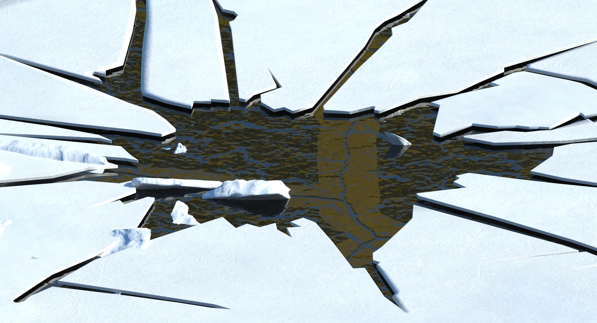 3D Ice Cracked Pose 03 - TurboSquid 1624086