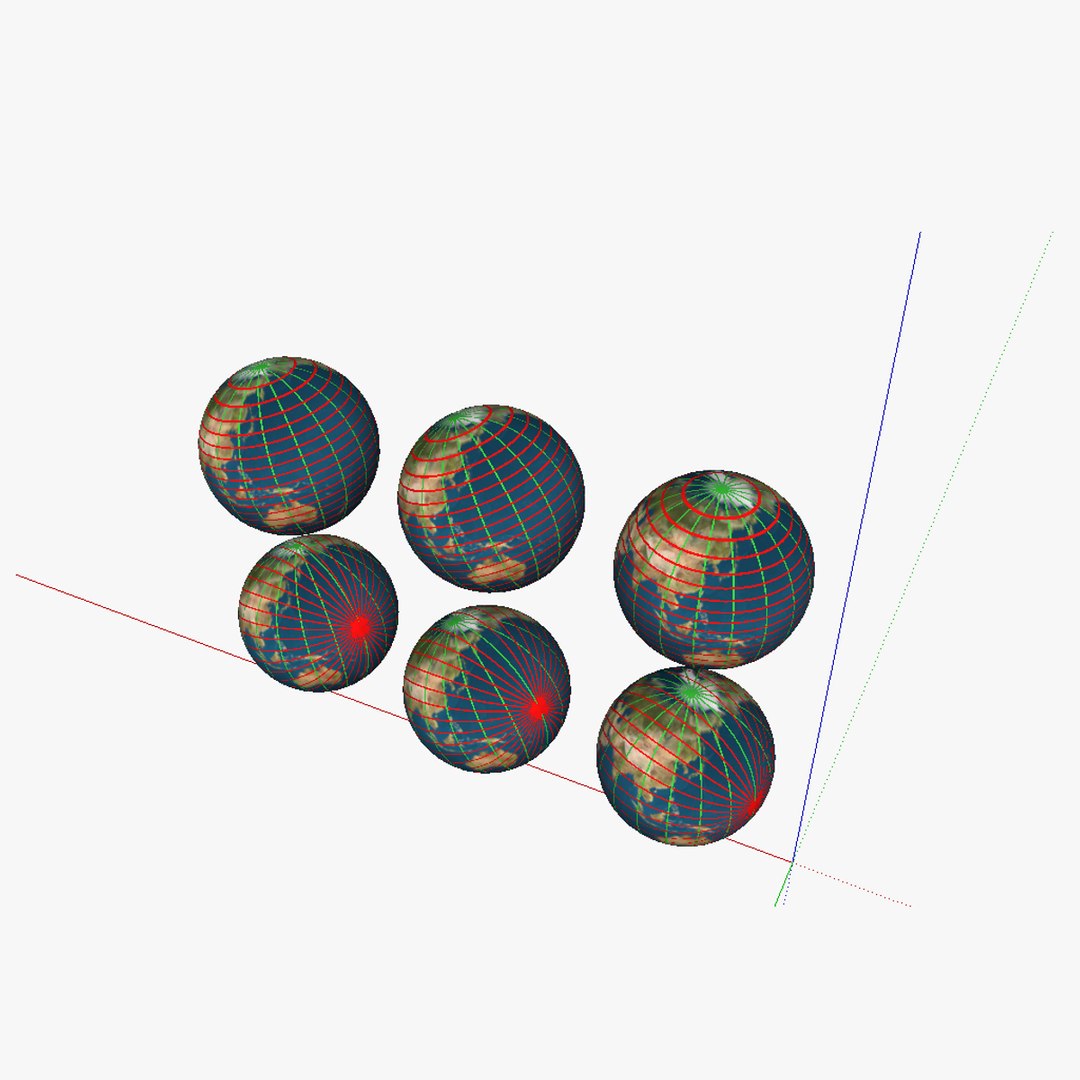 3d Improved Parallells Meridians