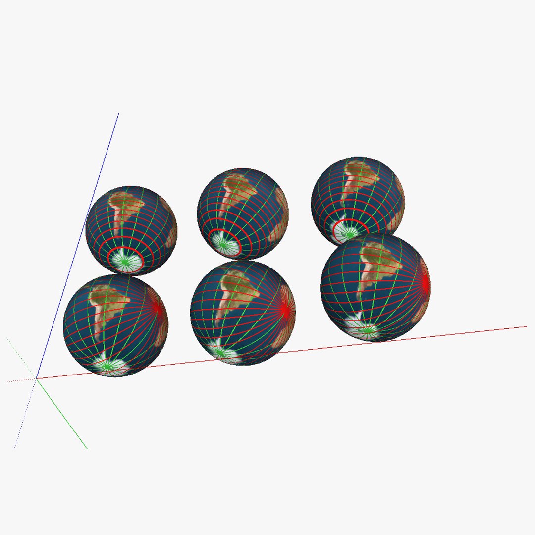 3d Improved Parallells Meridians