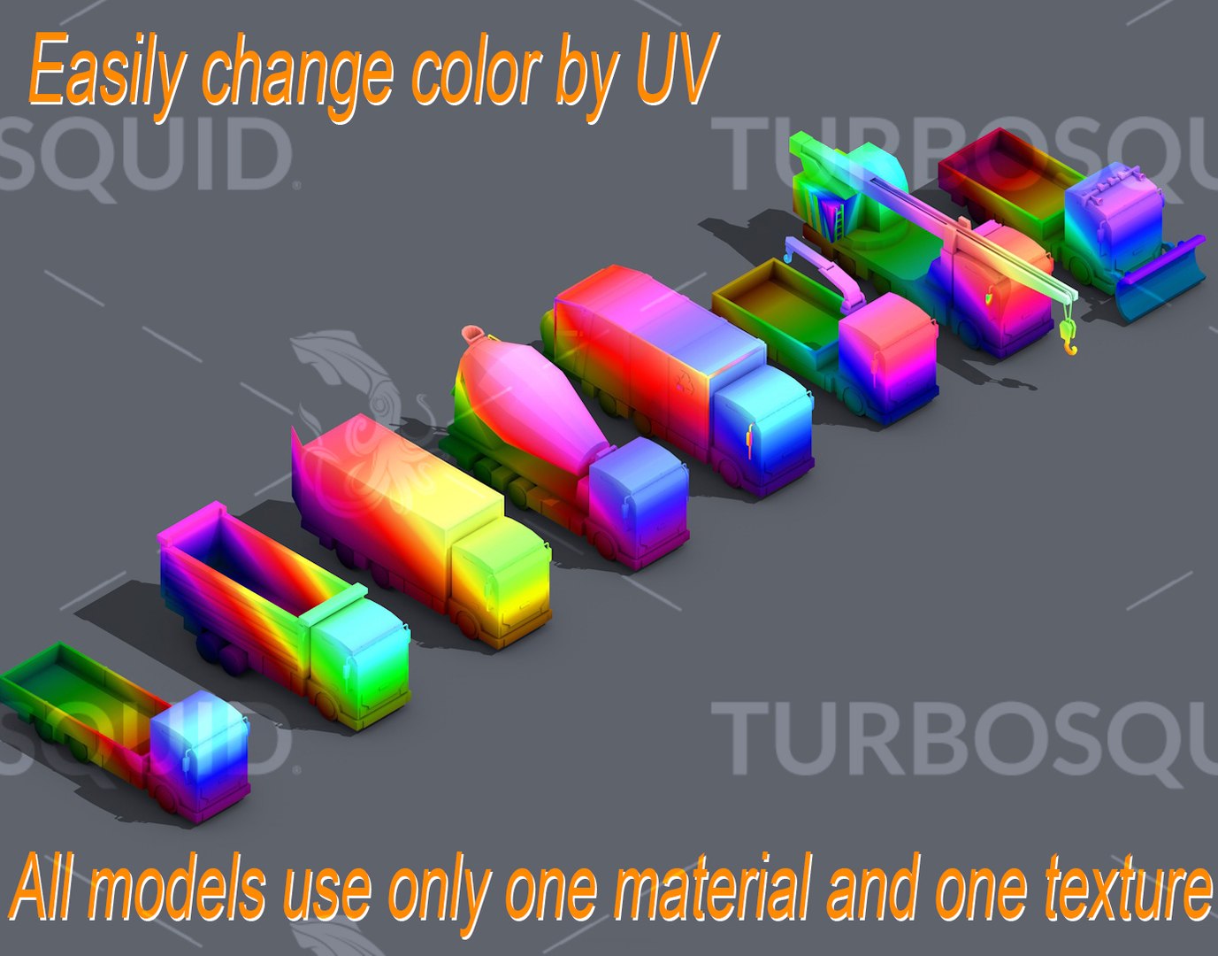 3D Low Poly Truck Pack 01 Isometric Low-poly 3D Model - TurboSquid 1719552