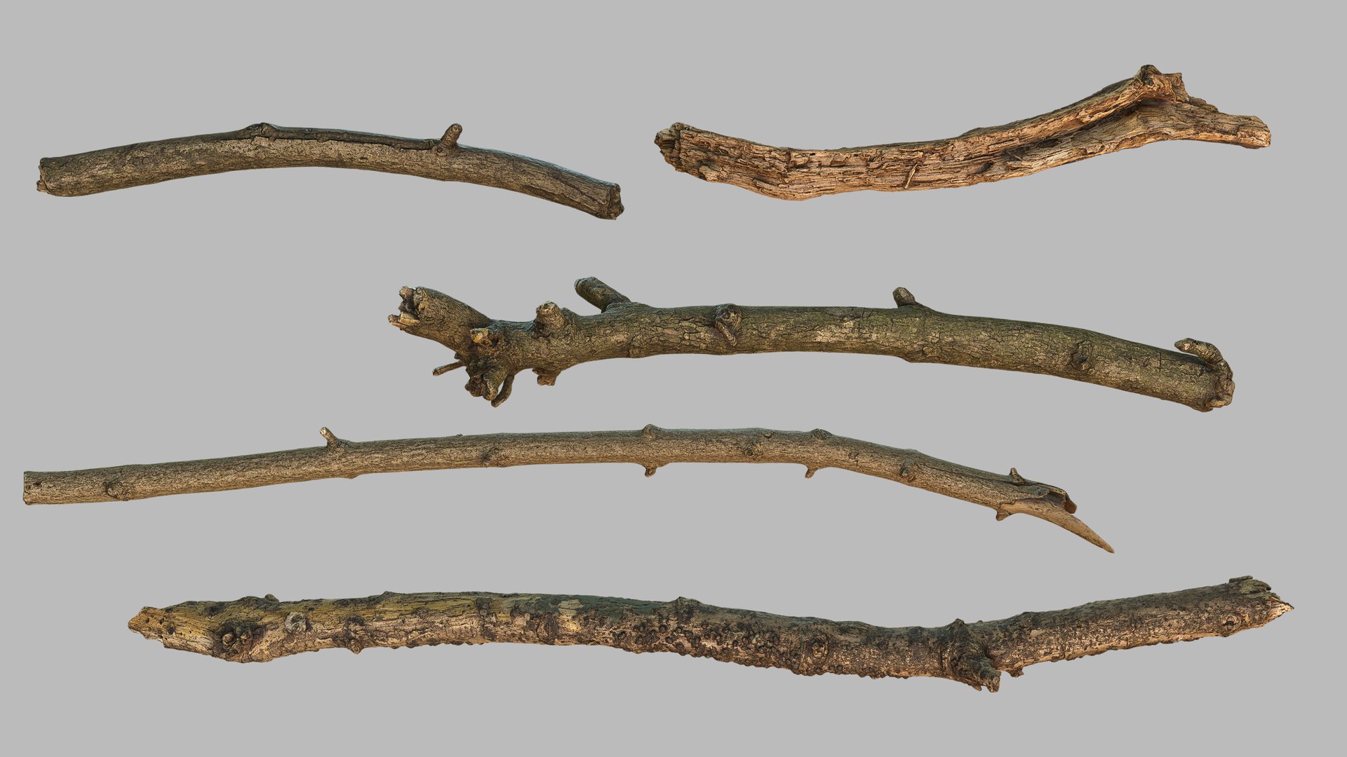 3D Photogrammetry Sticks Model - TurboSquid 1522271