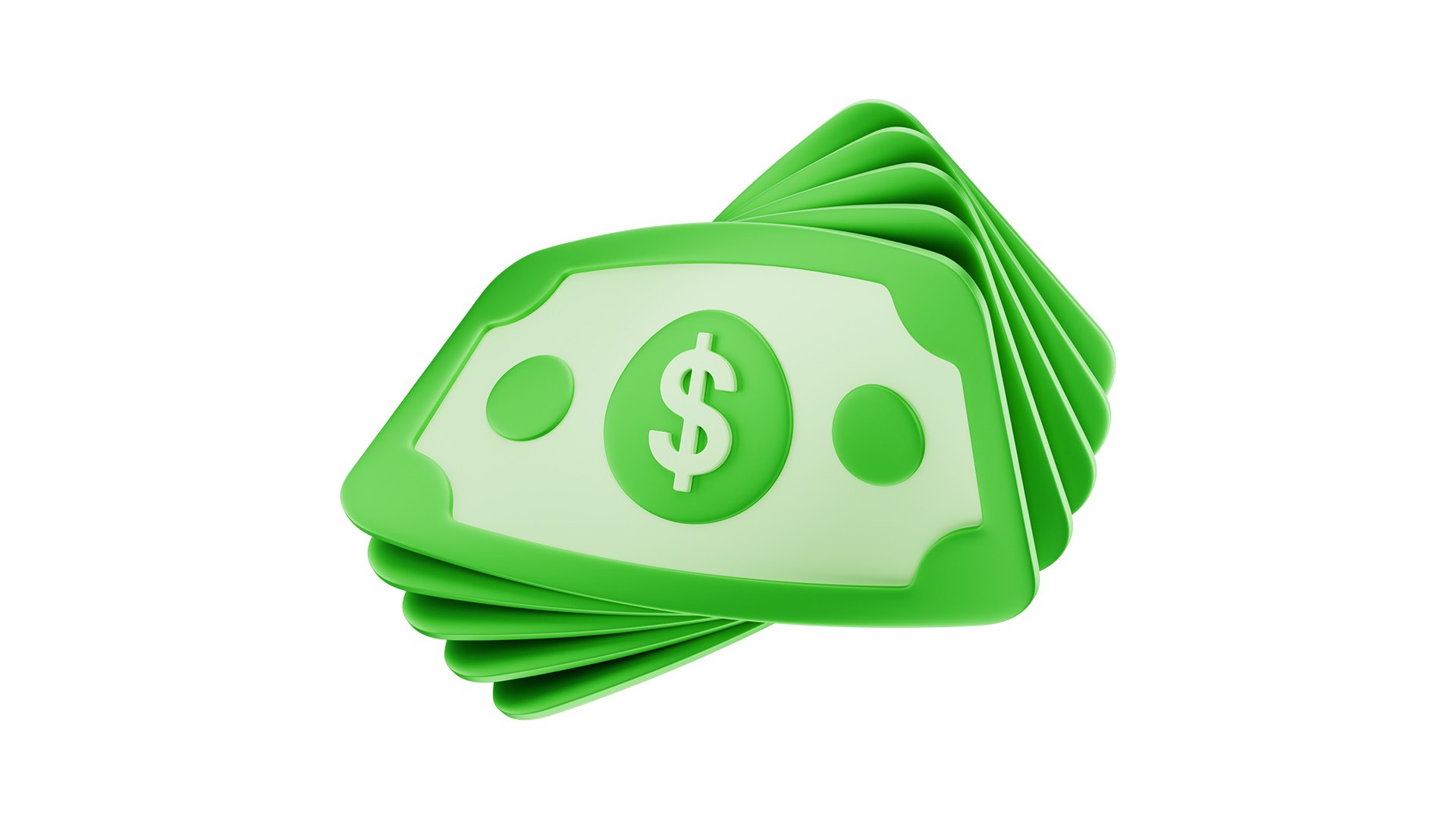 Banknote Dollar Fan Icon 3D Model - TurboSquid 2517908