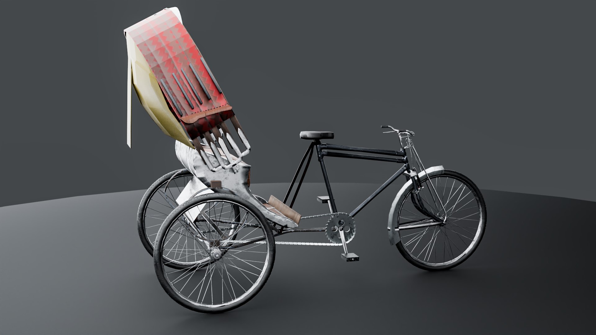3D Cycle Riksha Model - TurboSquid 2337556