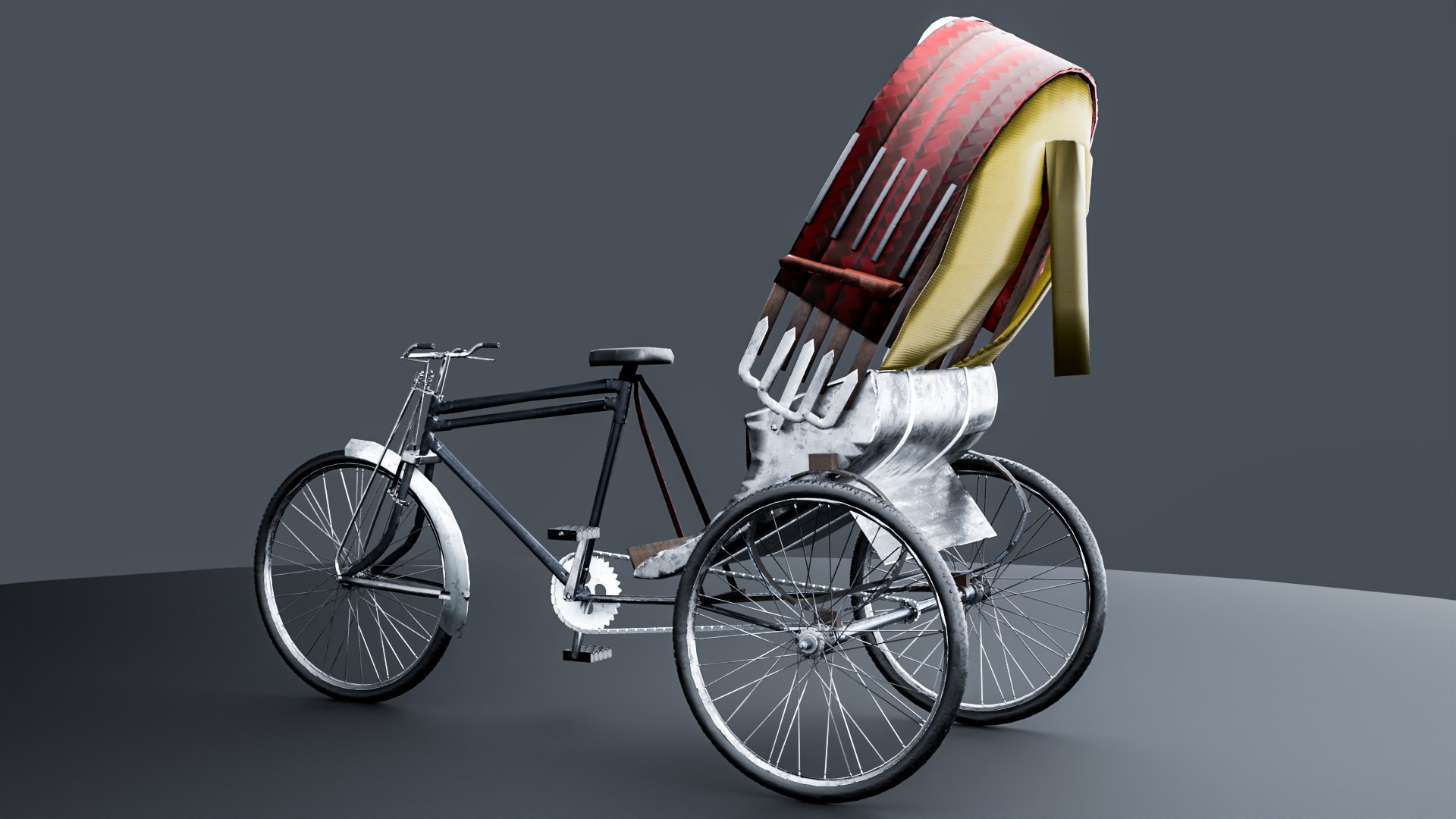 3D Cycle Riksha Model - TurboSquid 2337556