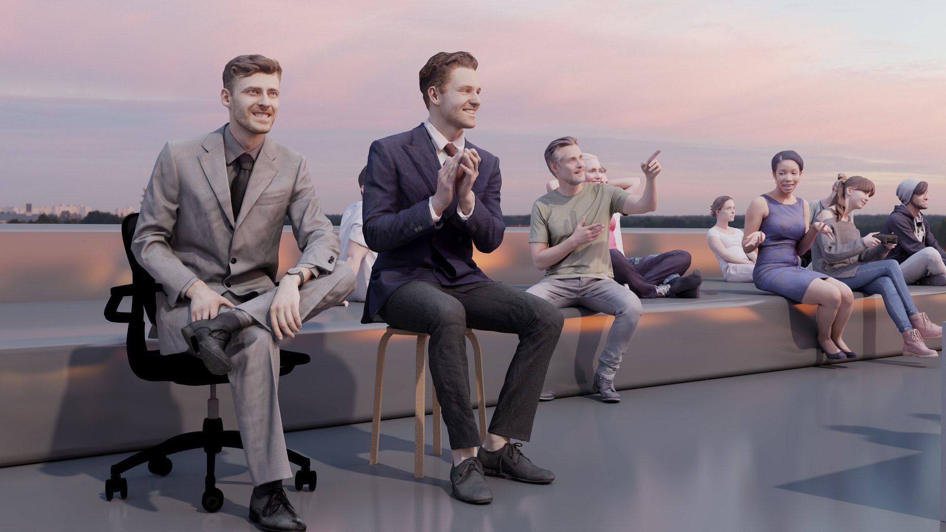 3D Leisure Crowd Model - TurboSquid 2291498