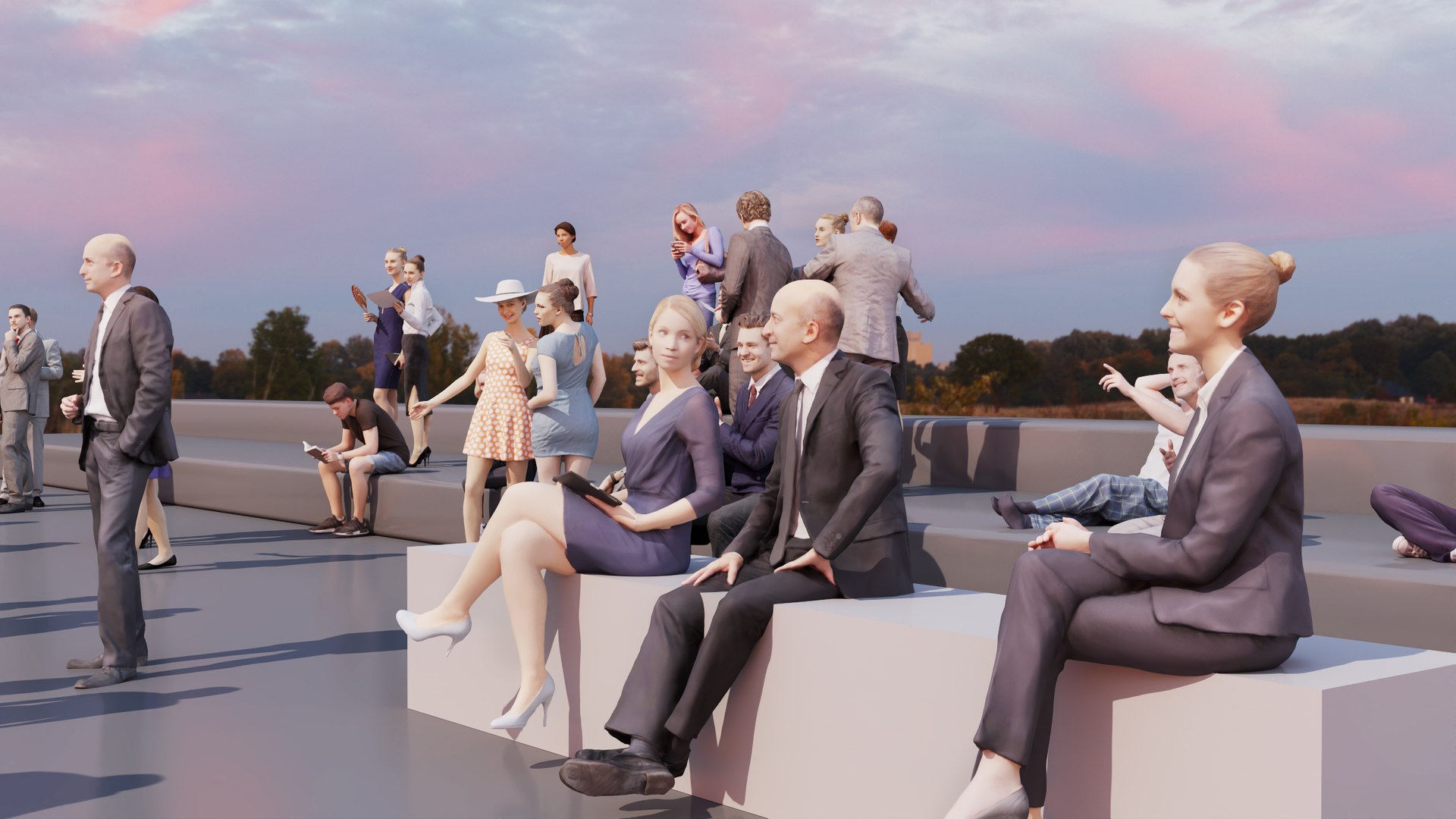 3D Leisure Crowd Model - TurboSquid 2291498