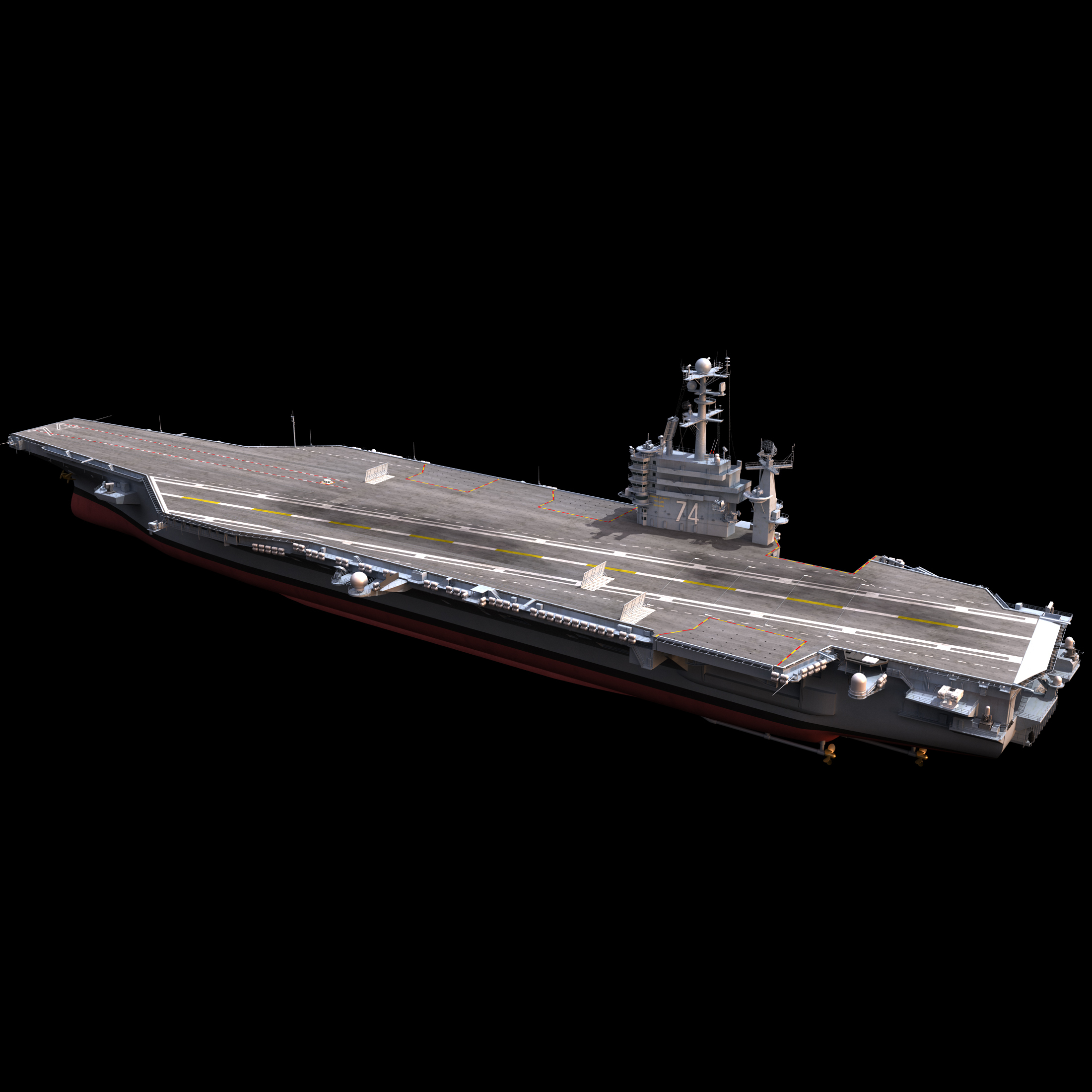 cvn 74 c aircraft carrier 3d obj