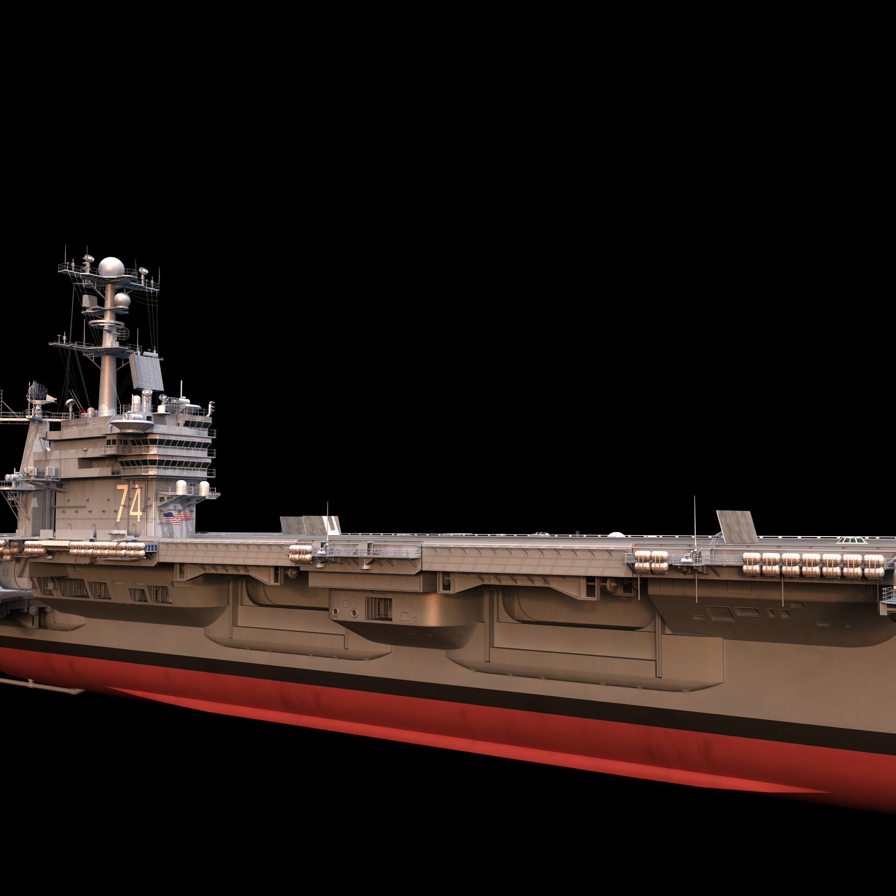 cvn 74 c aircraft carrier 3d obj