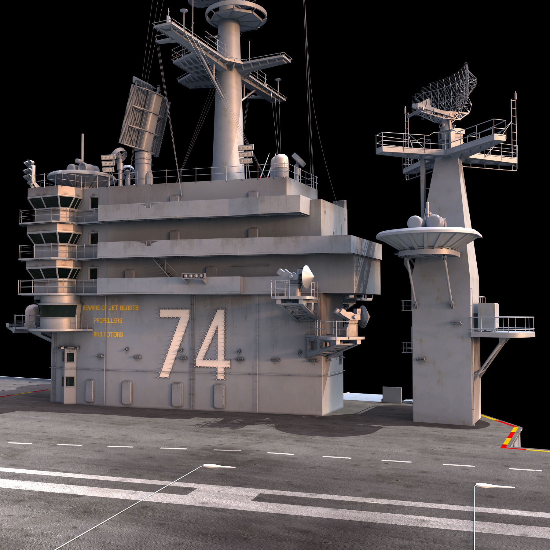 cvn 74 c aircraft carrier 3d obj