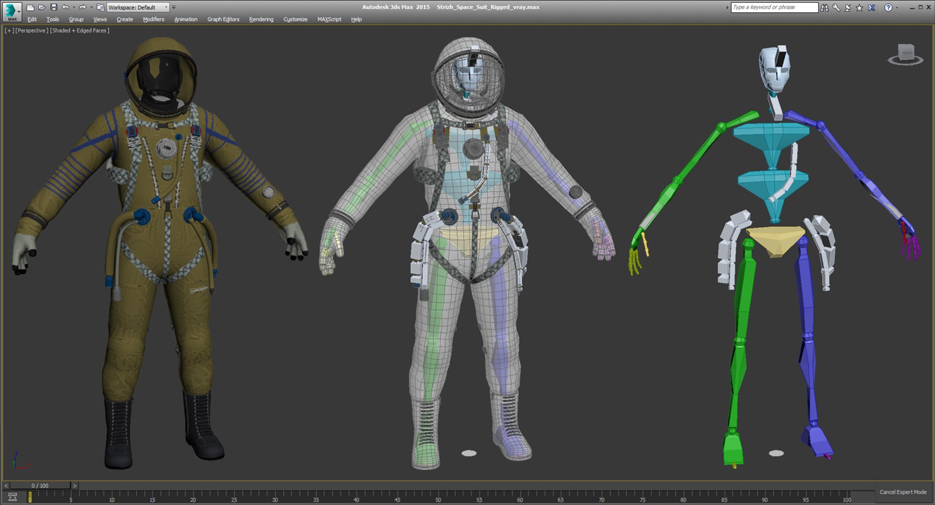 Strizh space suit rigged 3D model - TurboSquid 1177315