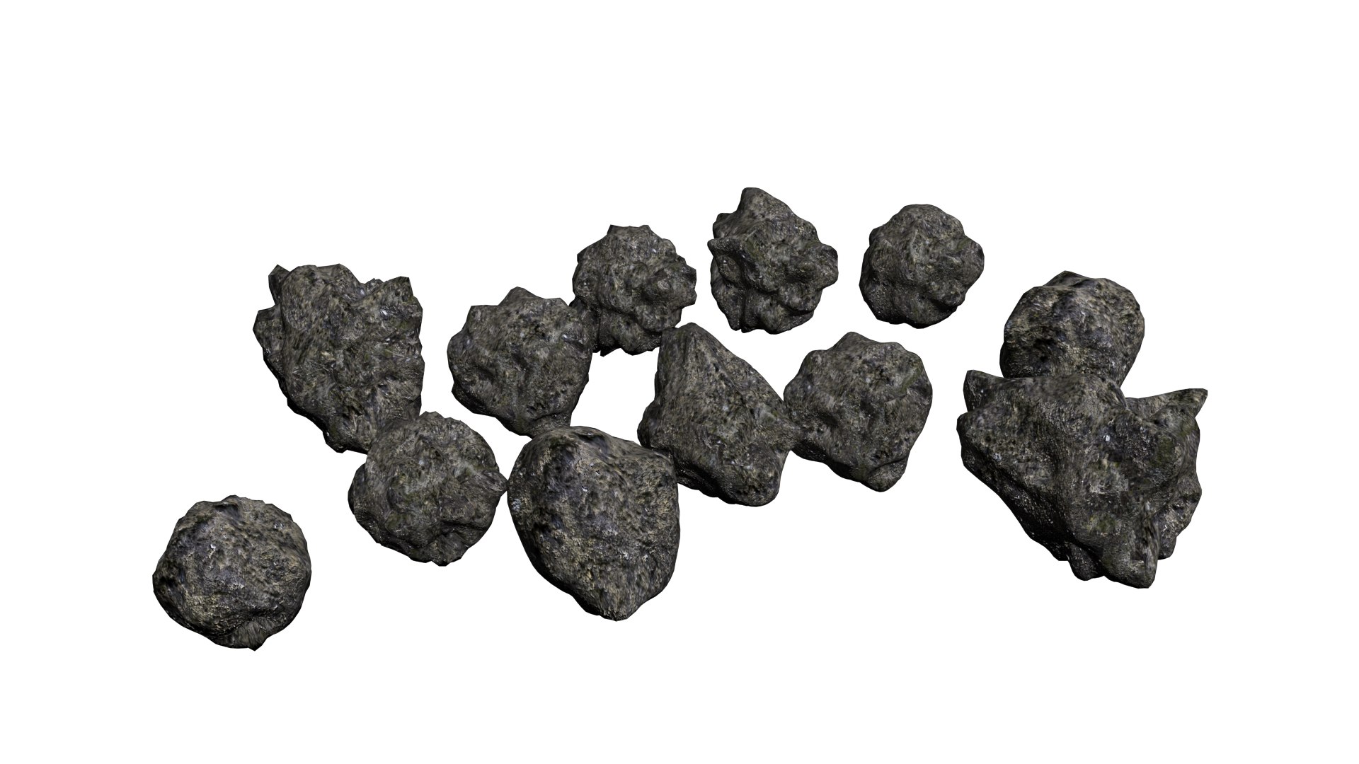 3D Bunch Rocks Model - TurboSquid 1310767