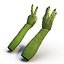 3d Model Green Orc Hands Rigged