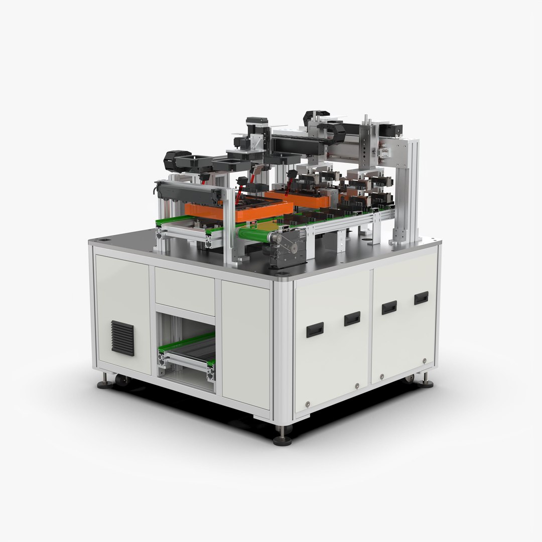 Automatic Glue Detection Stringing Machine model - TurboSquid 2015633